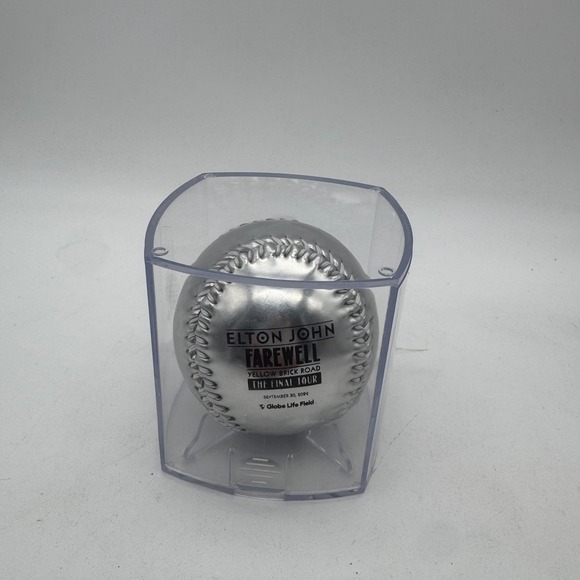 Other | Elton John Farewell Tour Silver Baseball Globe Life Field ...
